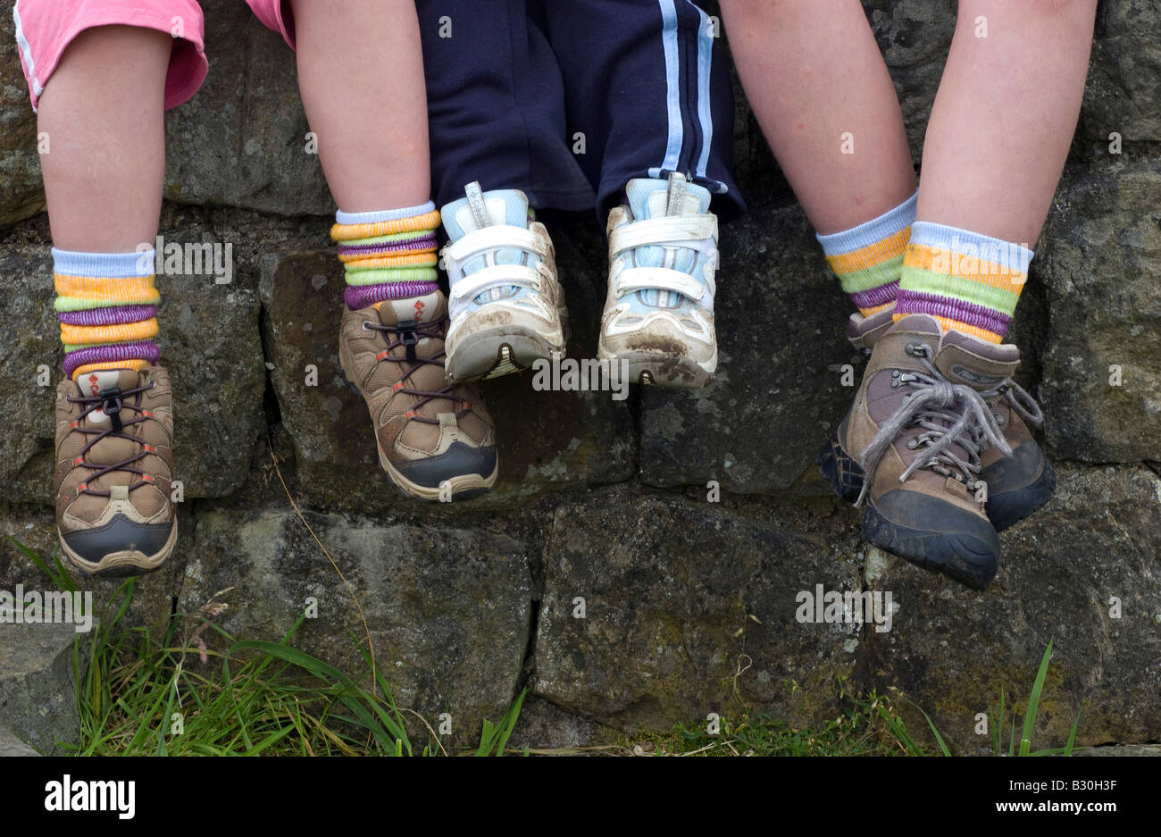 Young girls legs walking boots hi-res stock photography and images - Alamy