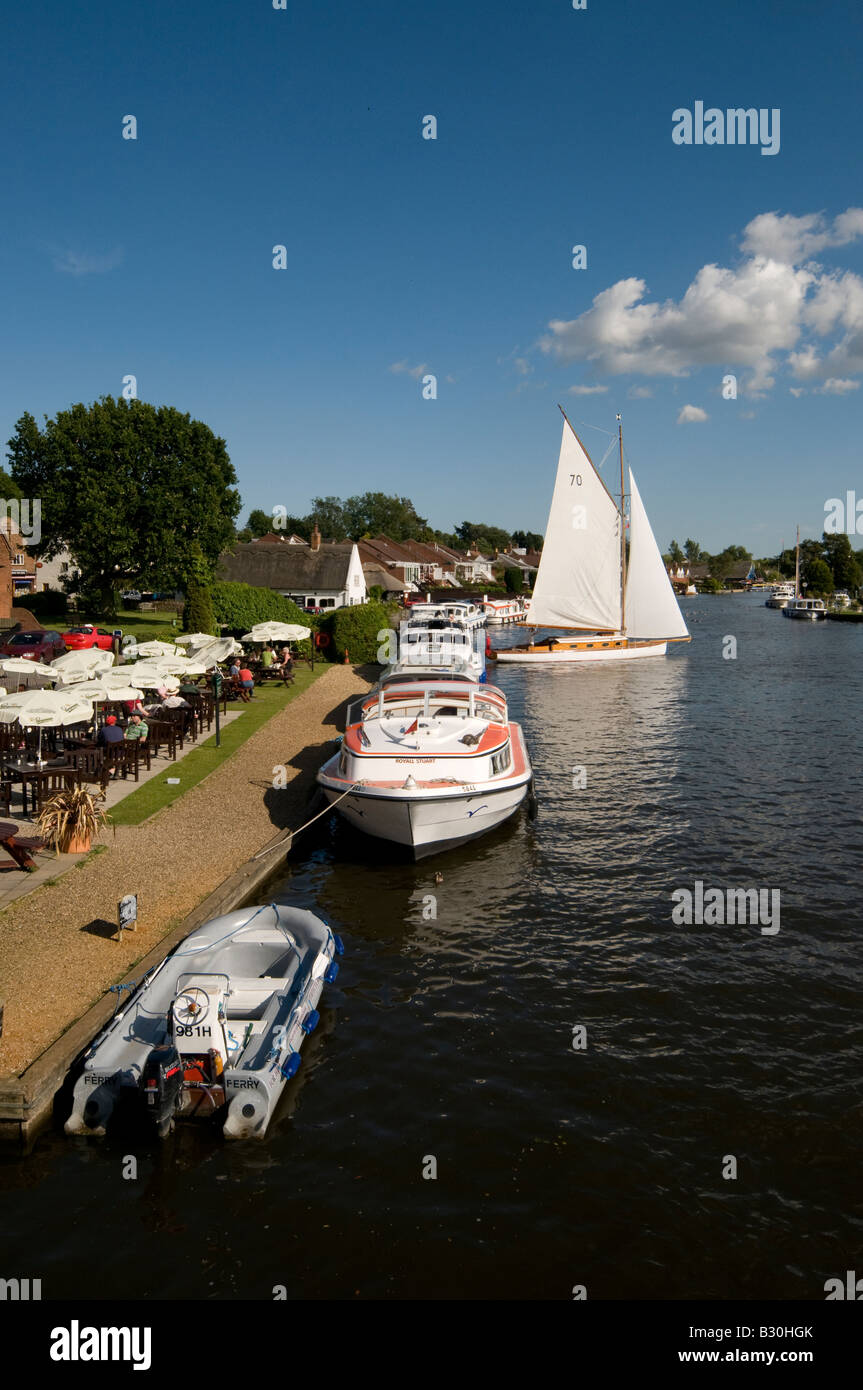 The Swan Inn at Horning on the Broads in Norfolk England There is a ...