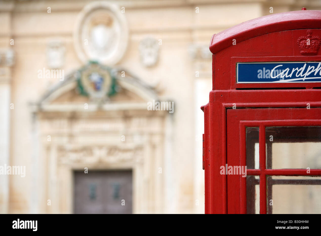 Mdina Cathedral and Red Telephone Box, Malta Stock Photo - Alamy
