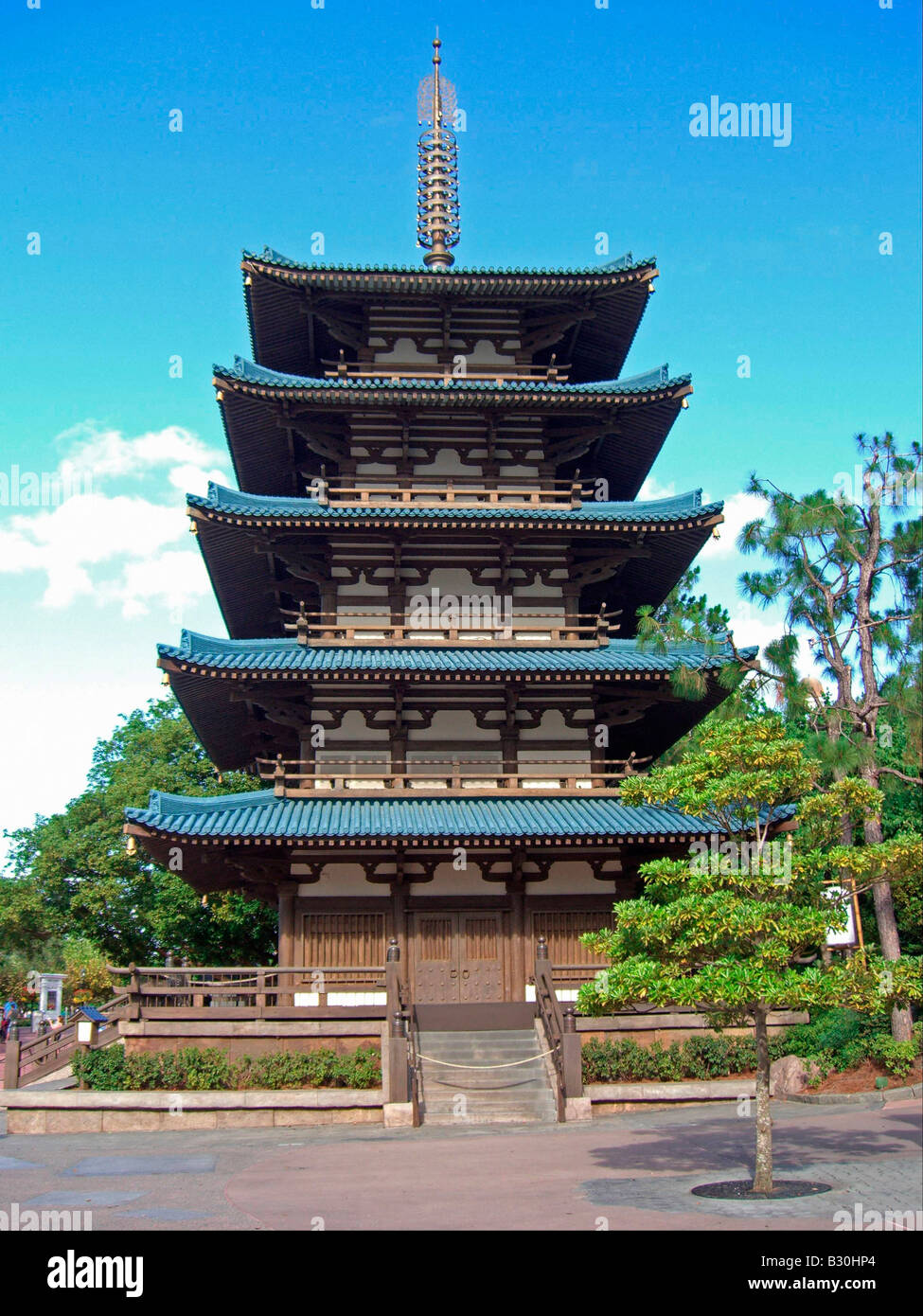 Epcot Japanese pagoda Stock Photo - Alamy