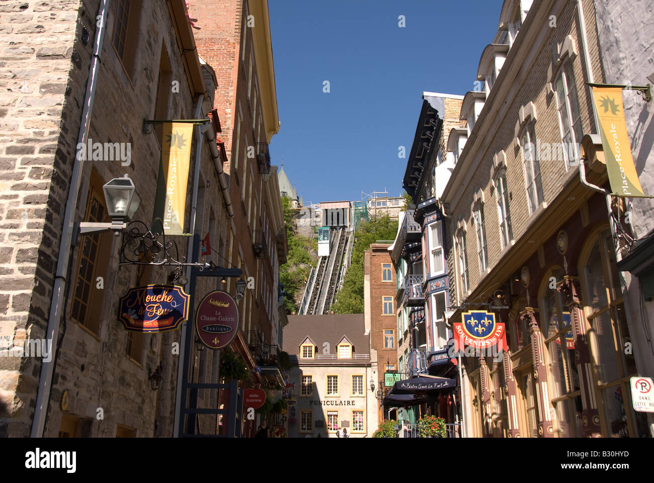 Funiculaire du Vieux Québec Old Quebec Funicular Quebec City Canada ...