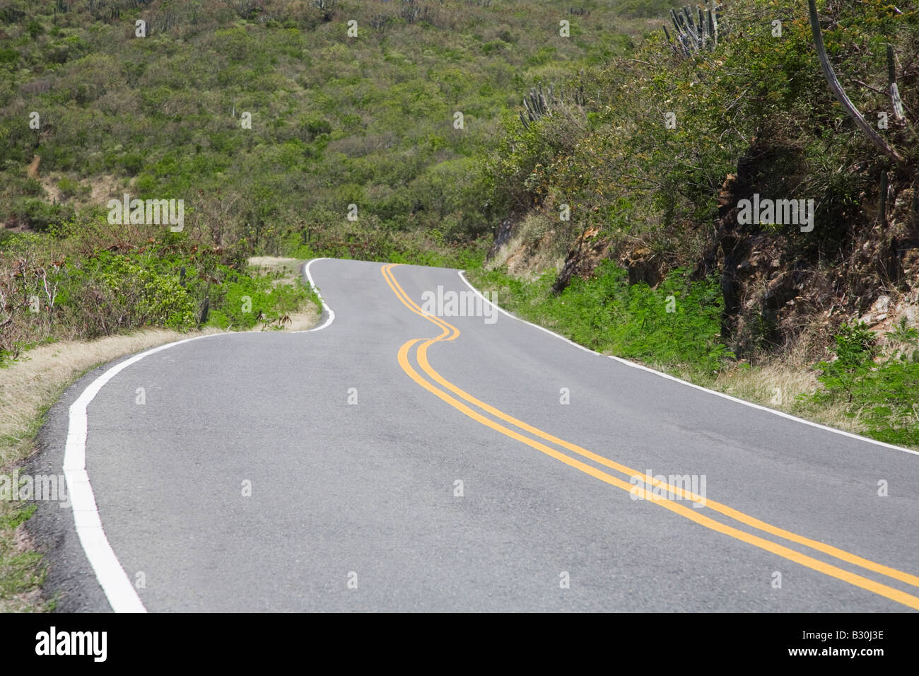 Rt 107 to Saltpond Bay on the caribbean island of St John in the US ...