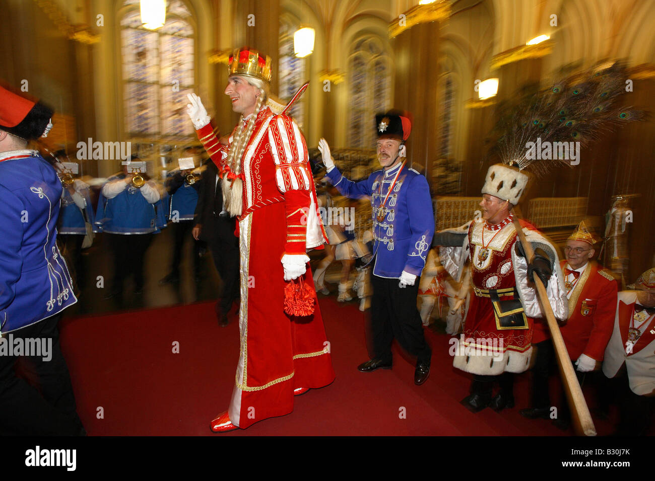 Jesters storming the Red Town Hall, carnival in Berlin, Germany Stock ...