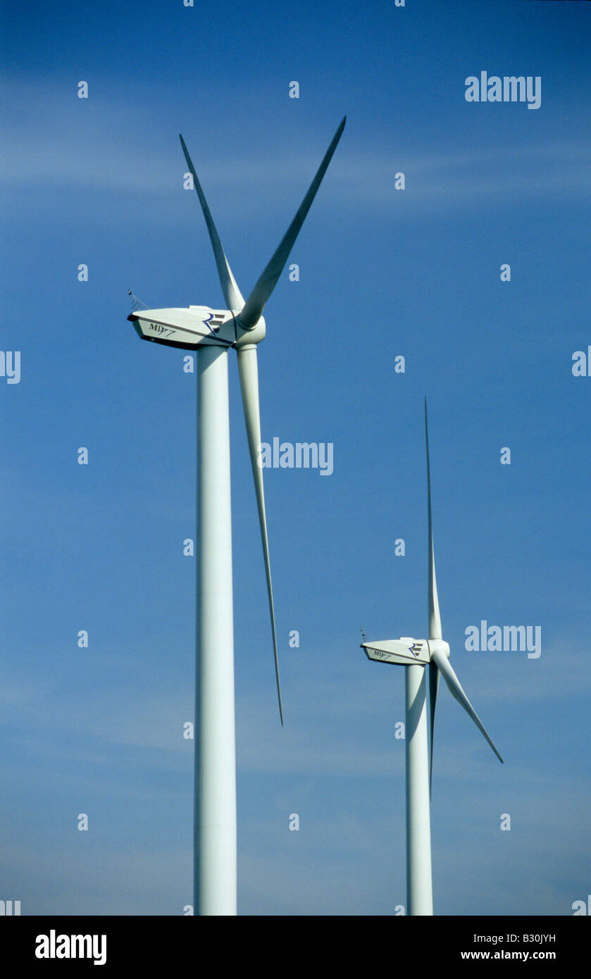 Two windturbines hi-res stock photography and images - Alamy