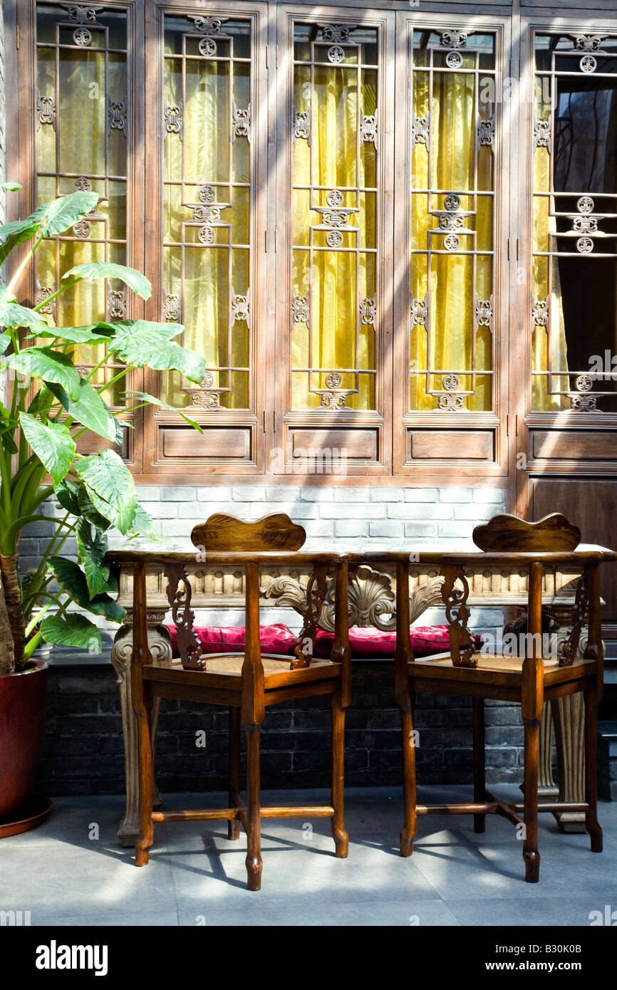 Interior of a traditional hutong courtyard house in Beijing Stock Photo ...