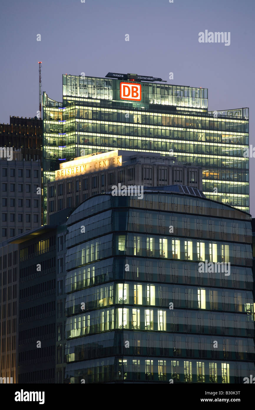 Beisheim-Center and DB headquarters at the Potsdam Square, Berlin ...