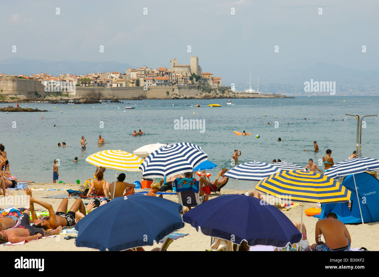 On the beach at Antibes, South of France Stock Photo - Alamy