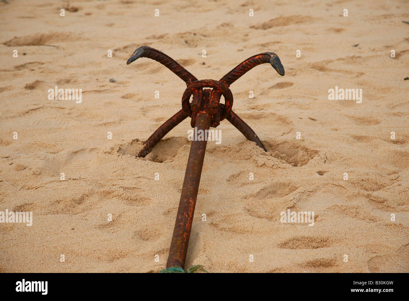 Anchor used by fishermen to anchor boat in the sea in kerala,India ...