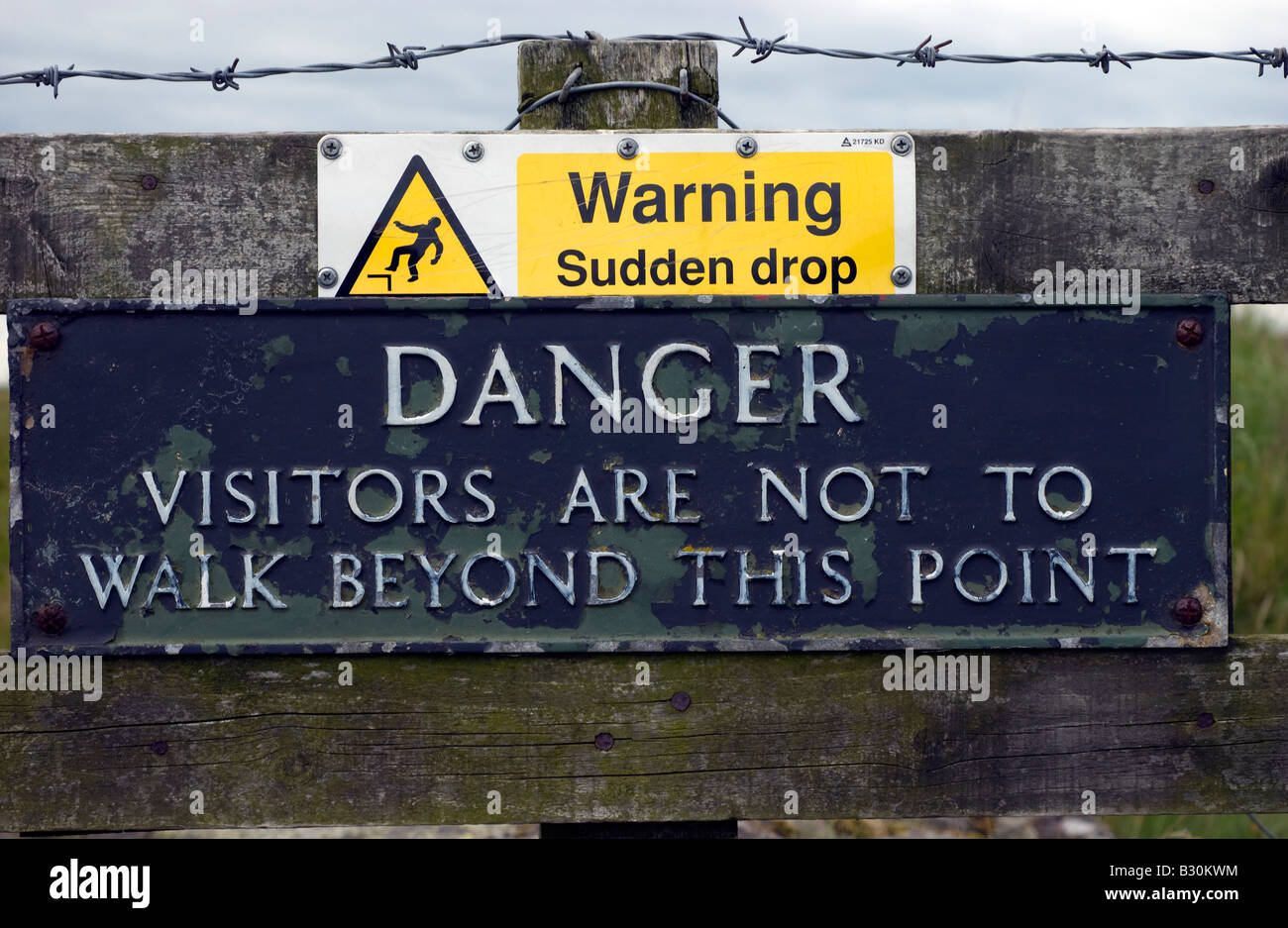 A public warning sign Stock Photo - Alamy