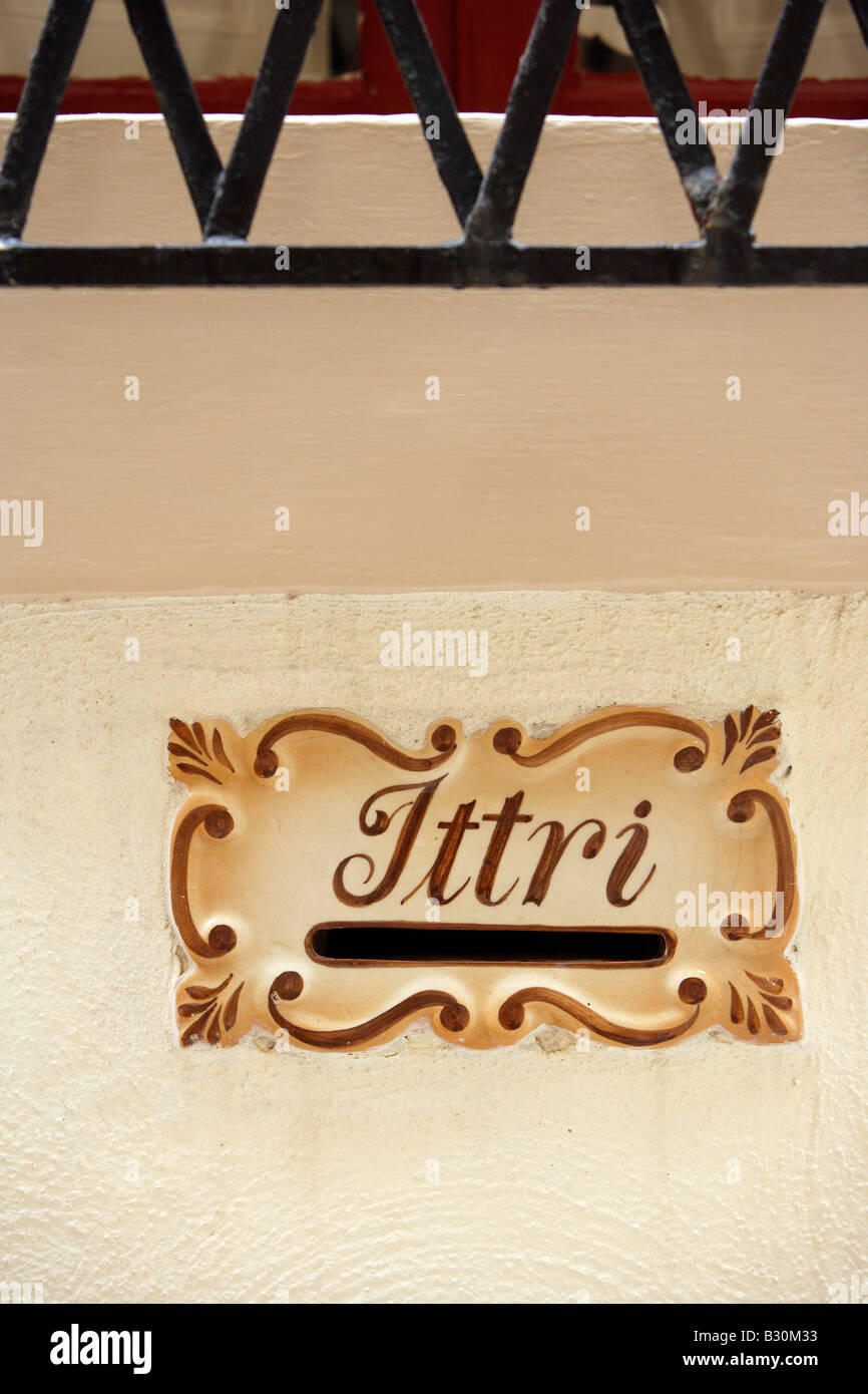 Letterbox Mdina Malta Stock Photo - Alamy