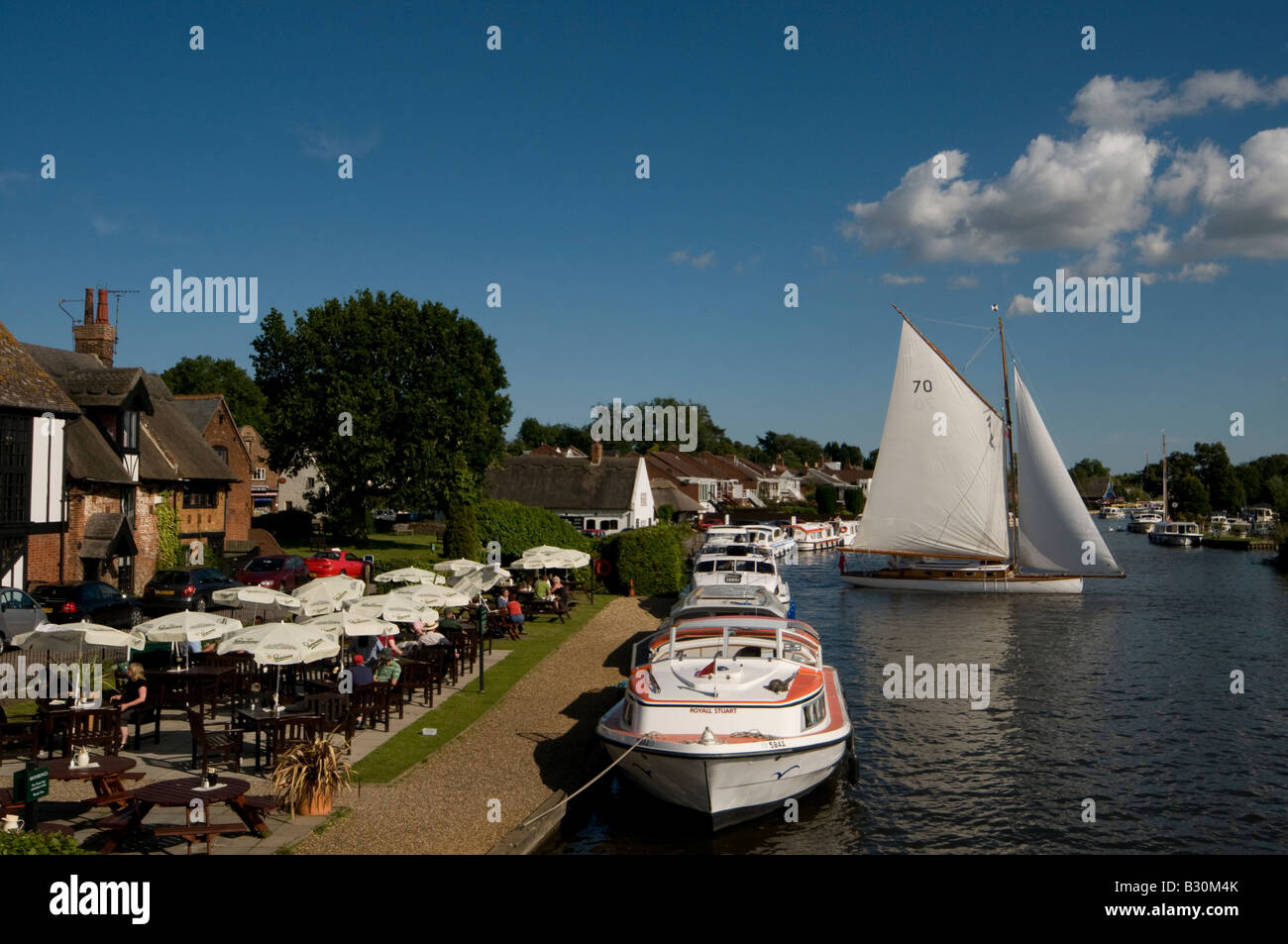 The Swan Inn at Horning on the Broads in Norfolk England There is a ...