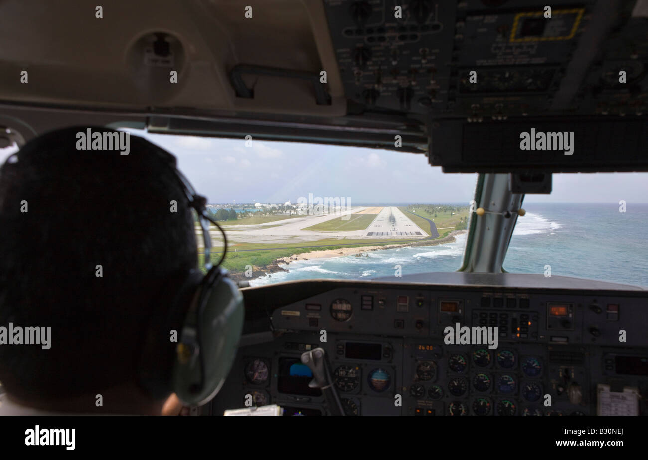 Landing approach on Kwajalein Marshall Islands Kwajalein Atoll ...