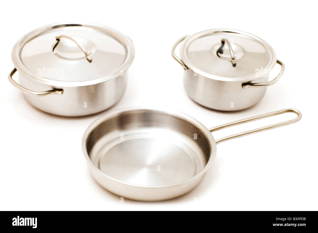 object on white kitchen utensil frying pan Stock Photo - Alamy