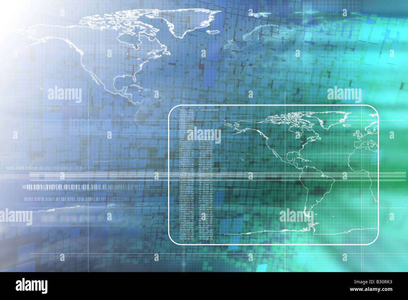 Illustration of world map advanced graphics Stock Photo - Alamy