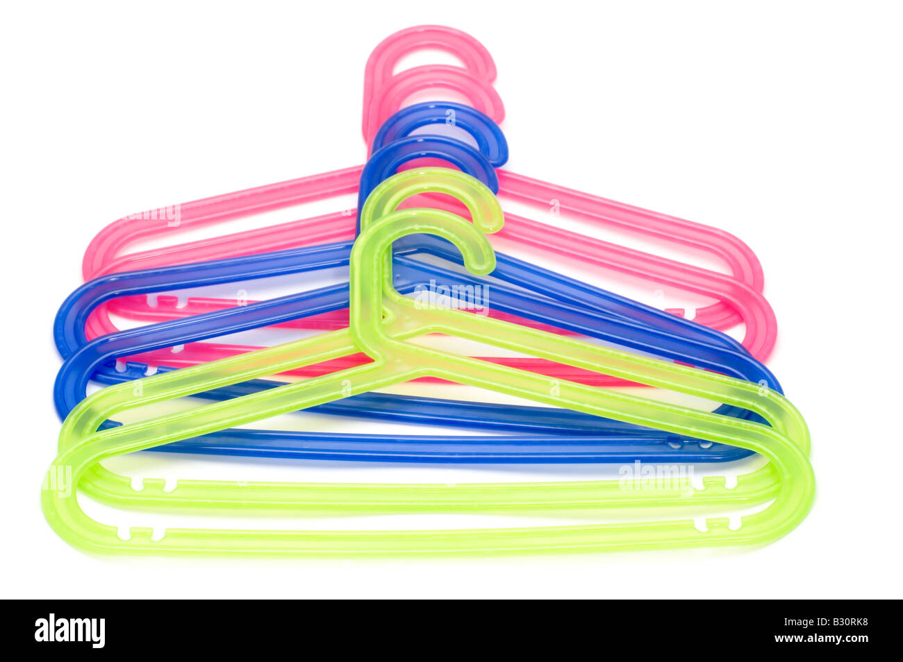 object on white color plastic hanger Stock Photo - Alamy