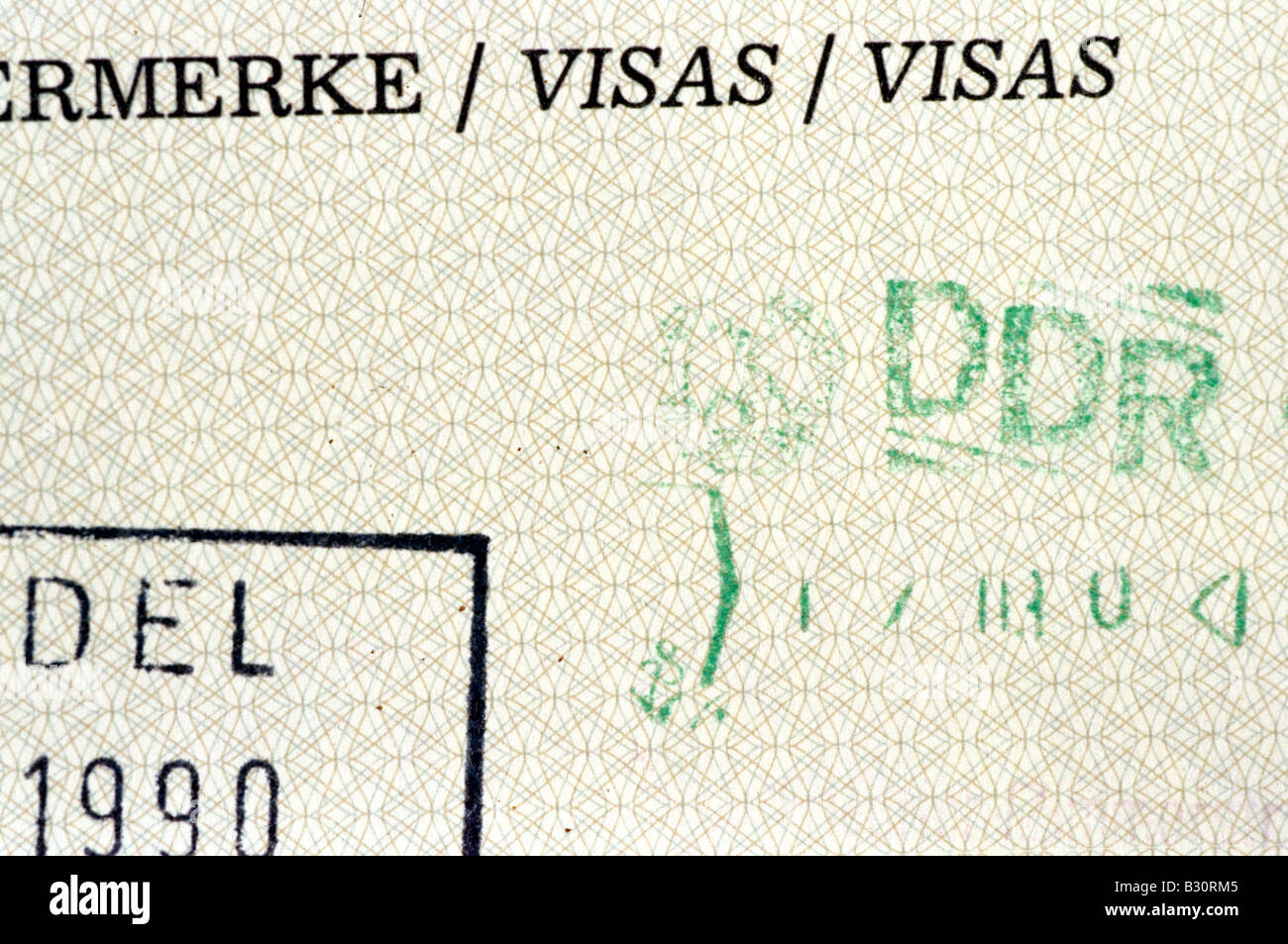 Old passport east germany stamp hi-res stock photography and images - Alamy