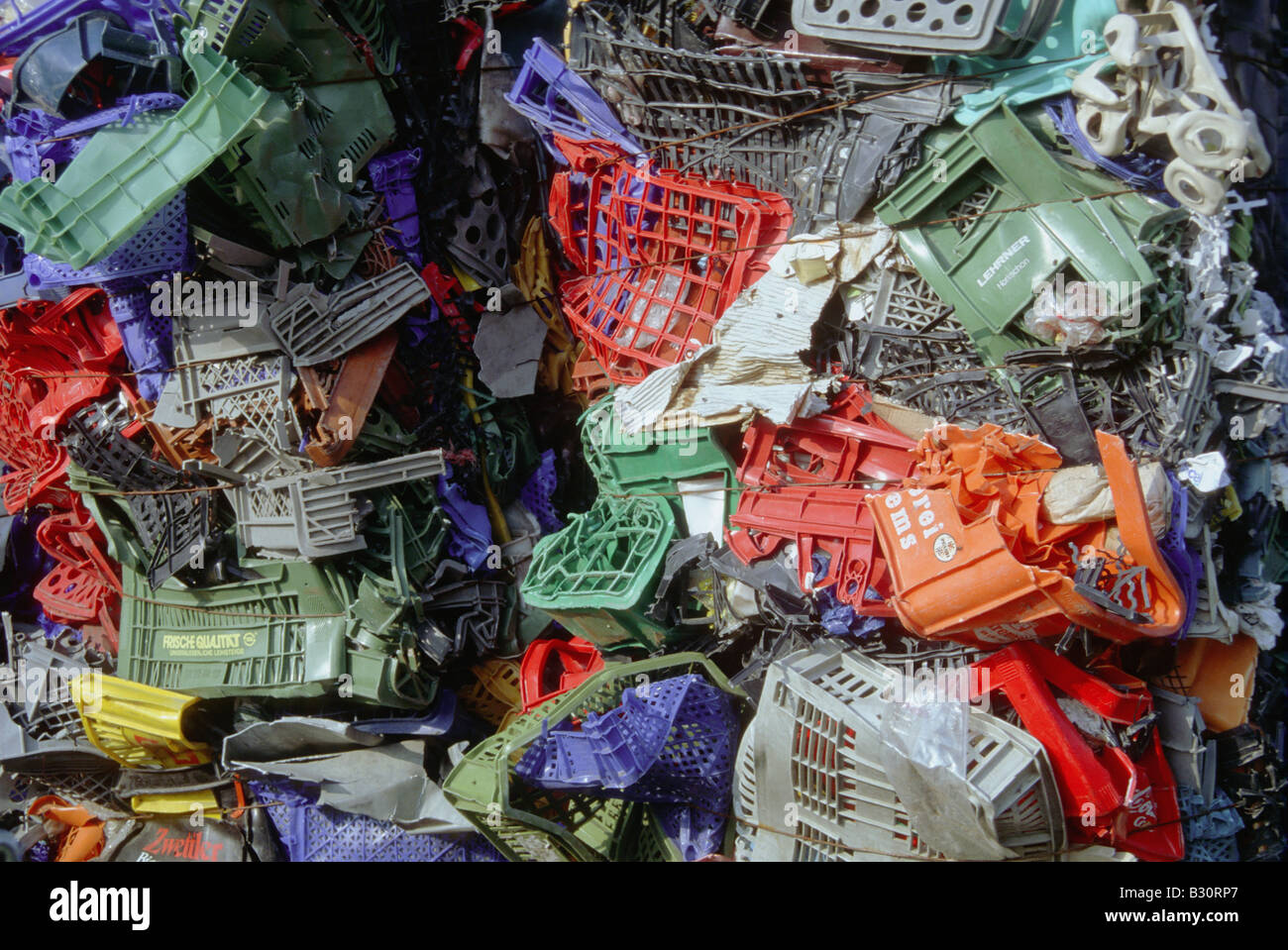 Plastic garbage stacked Stock Photo - Alamy