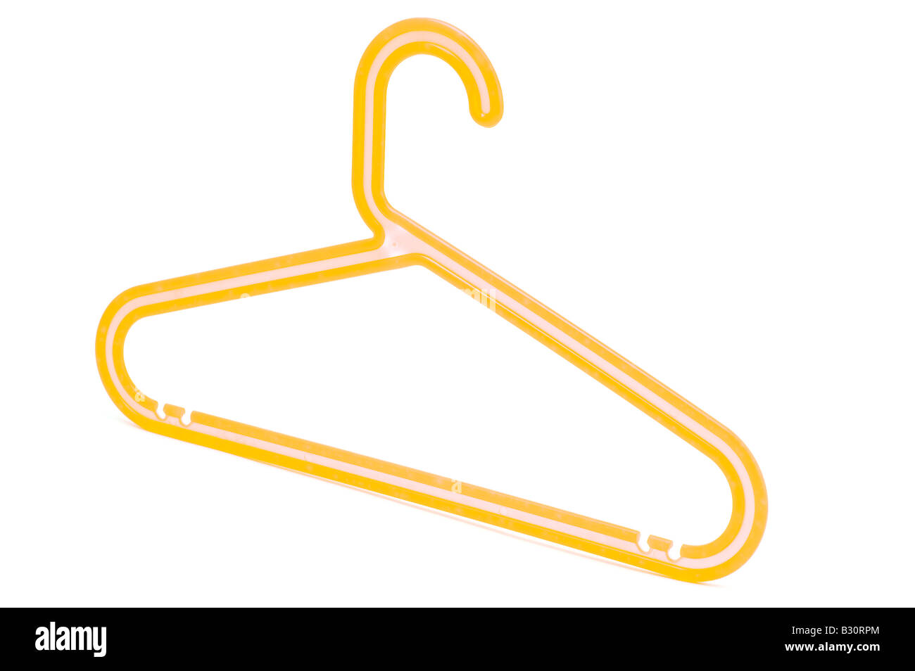 object on white color plastic hanger Stock Photo - Alamy
