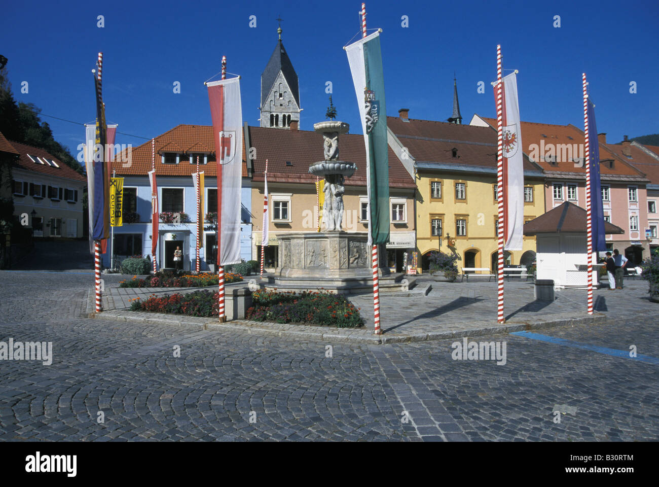 Main squre in Friesach Stock Photo - Alamy