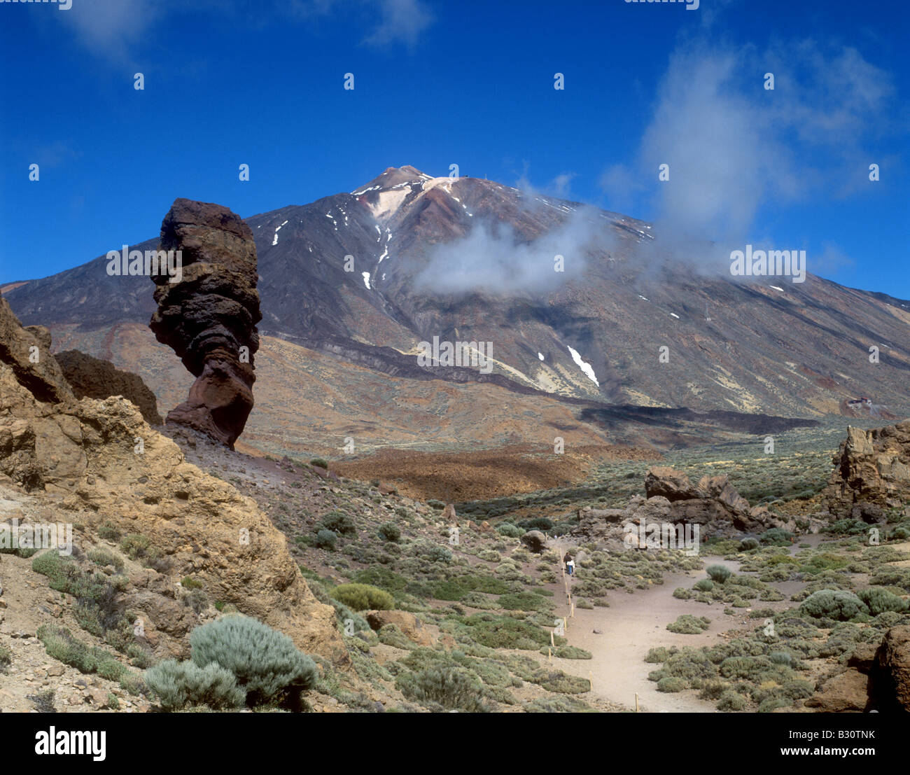 Volcanic landscape of Mount Teide in Las Canadas National Park Stock ...