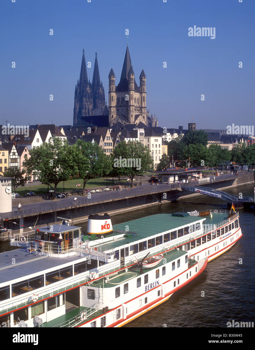 River cruisers on the Rhine near Cologne Cathedral Stock Photo - Alamy