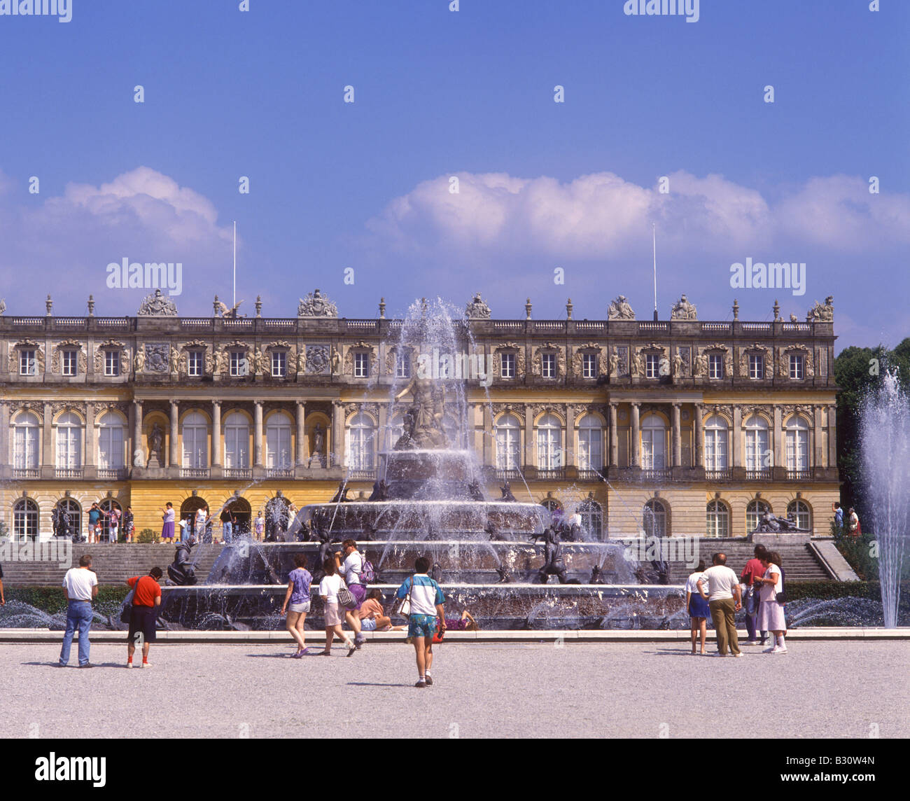 Chiemsee - Fountain at the Palace of Herrenchiemsee Stock Photo - Alamy