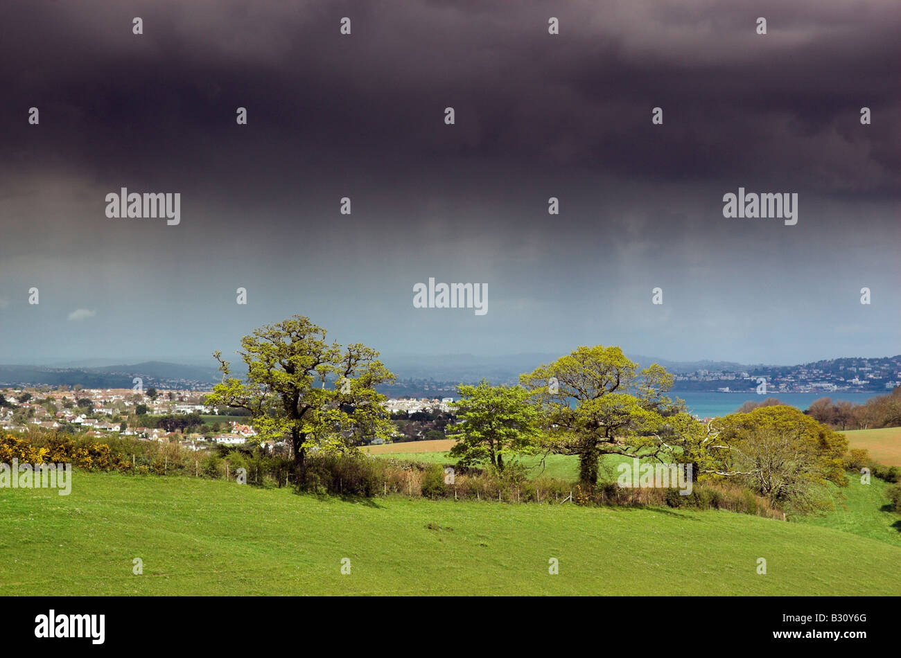 A stormy sky gathering over Torquay in South Devon Stock Photo - Alamy