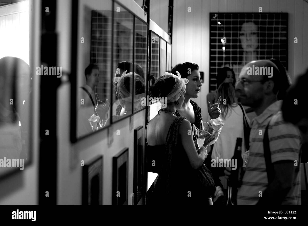 Public viewing gallery Black and White Stock Photos & Images - Alamy