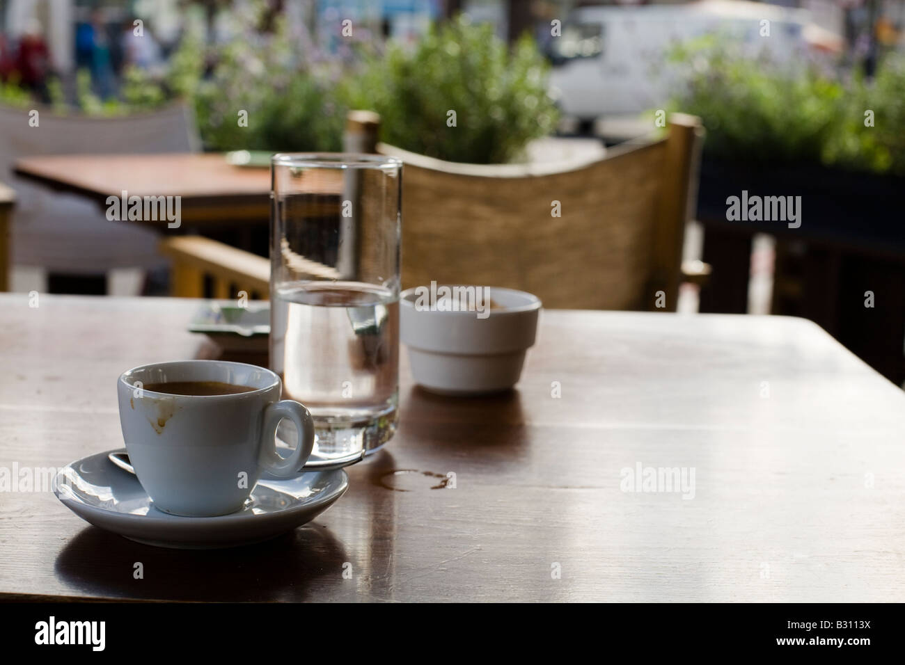 cafe scene showing cup of coffee Stock Photo - Alamy