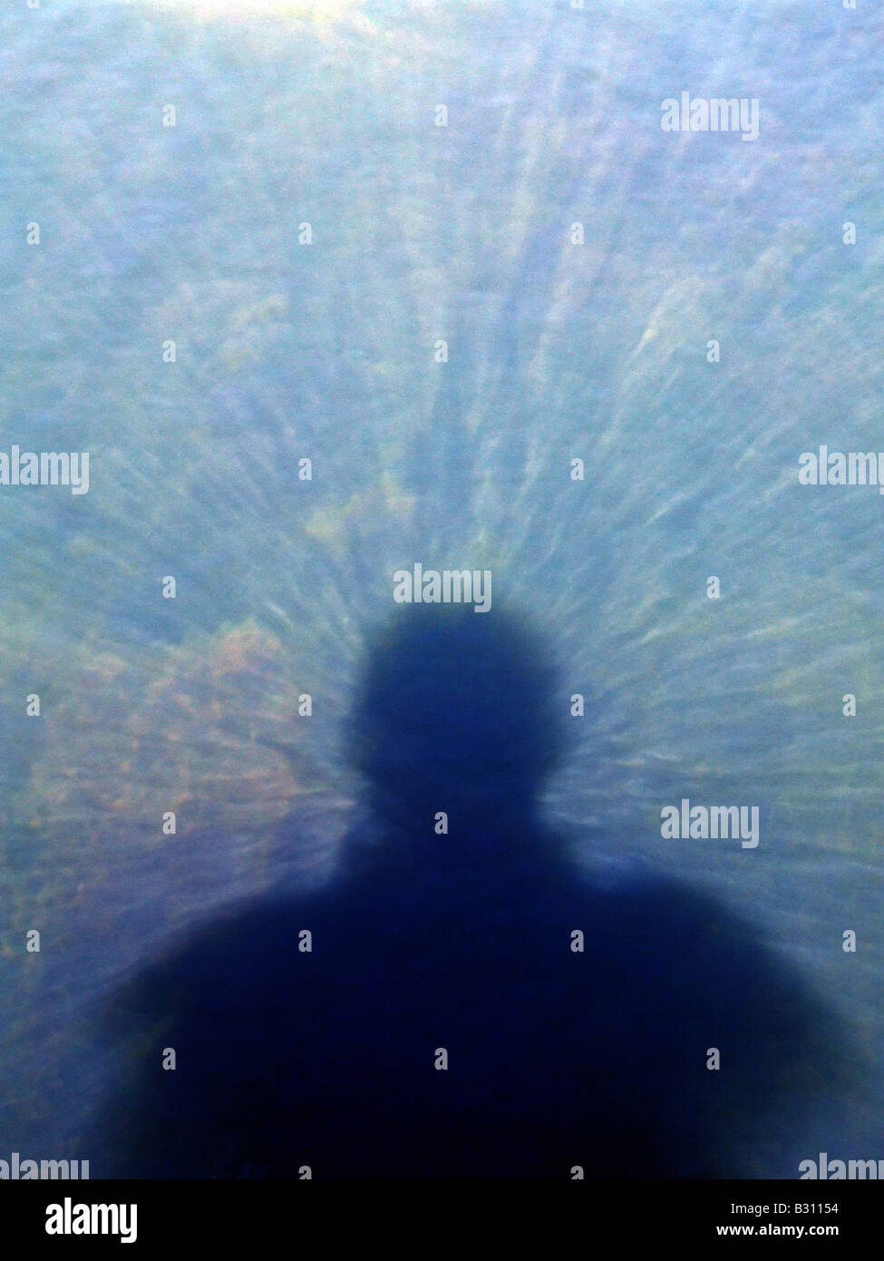 person's shadow in lake water surface Stock Photo - Alamy