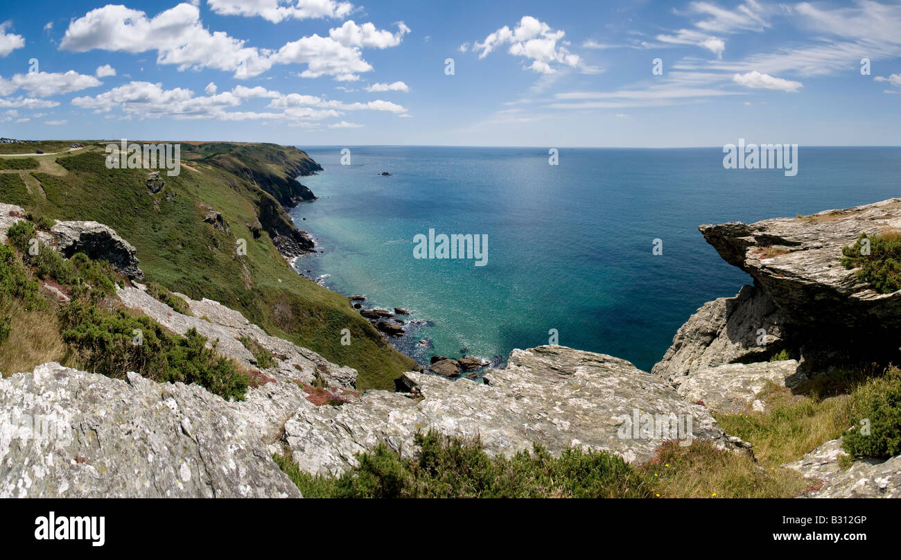 the cliffs at bolberry down on the south west devon coast coast path ...