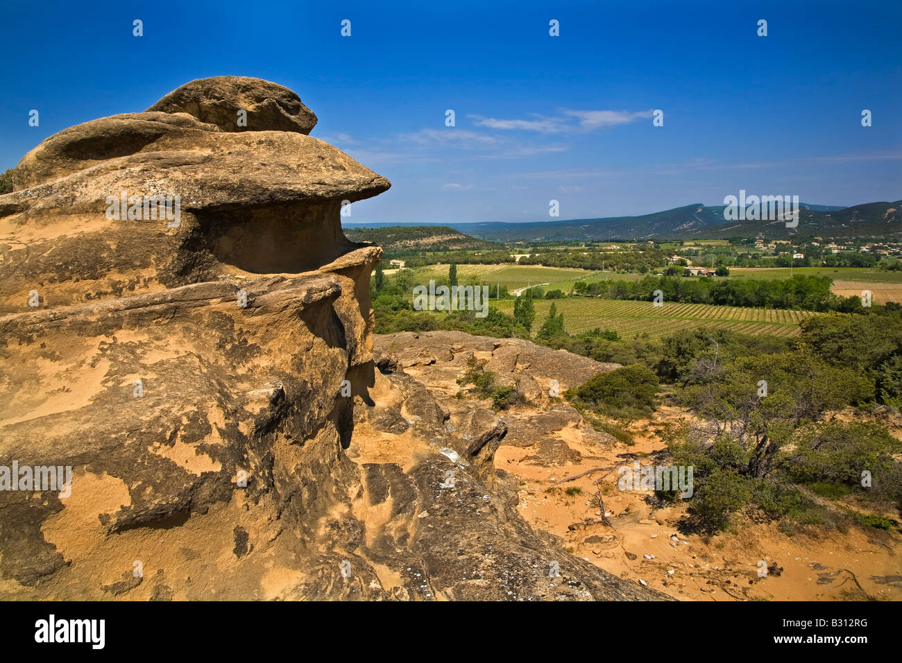 Strangely Shaped Rocks, from Water Erosion, Near Rousset des Vignes ...