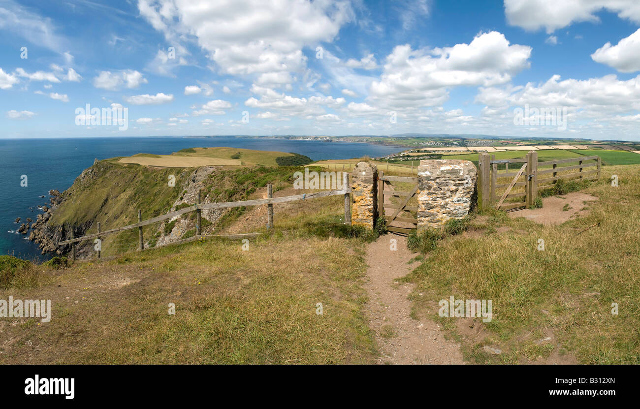 the cliffs at bolberry down on the south west devon coast coast path ...