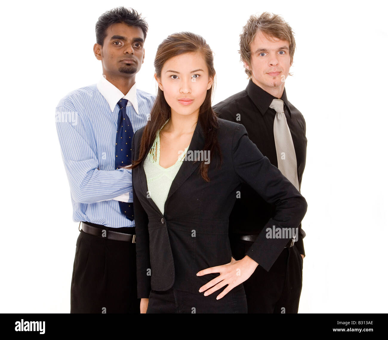 Three diverse individuals make a small business team Stock Photo - Alamy
