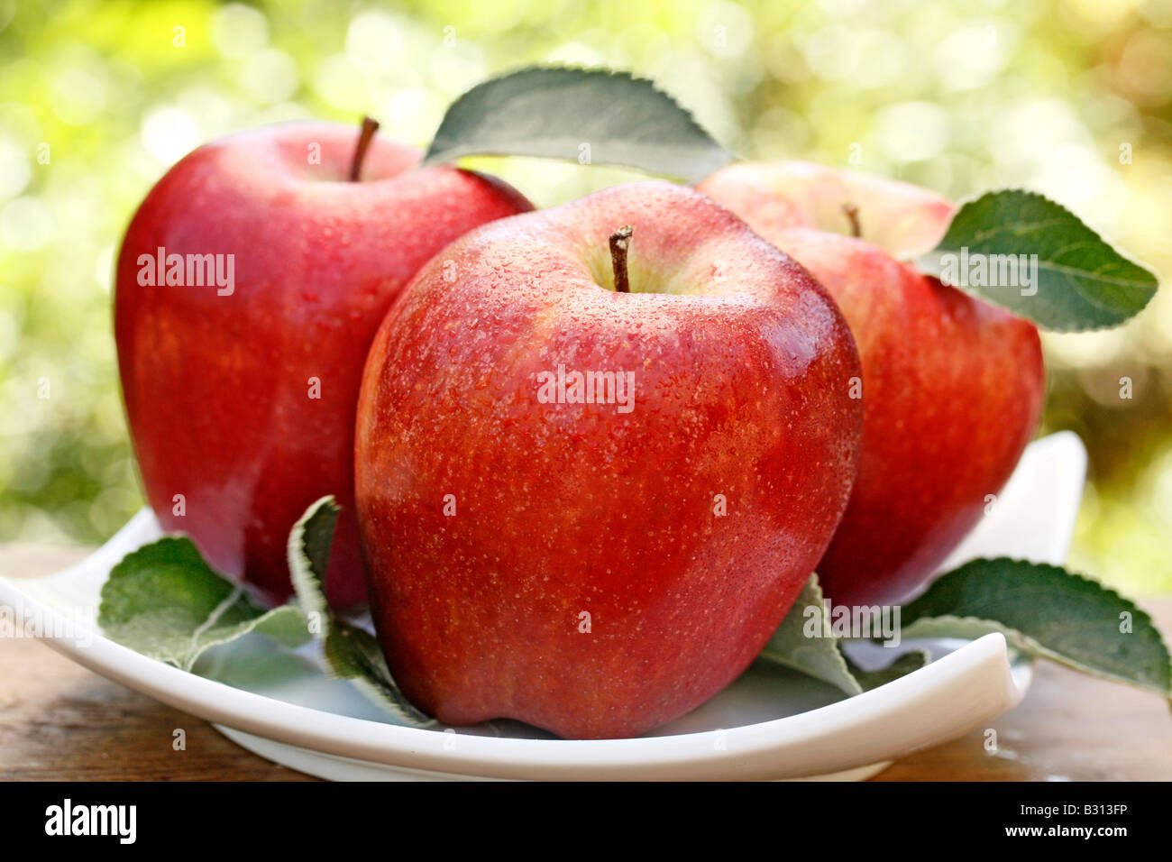 Apples in natural background Stock Photo - Alamy