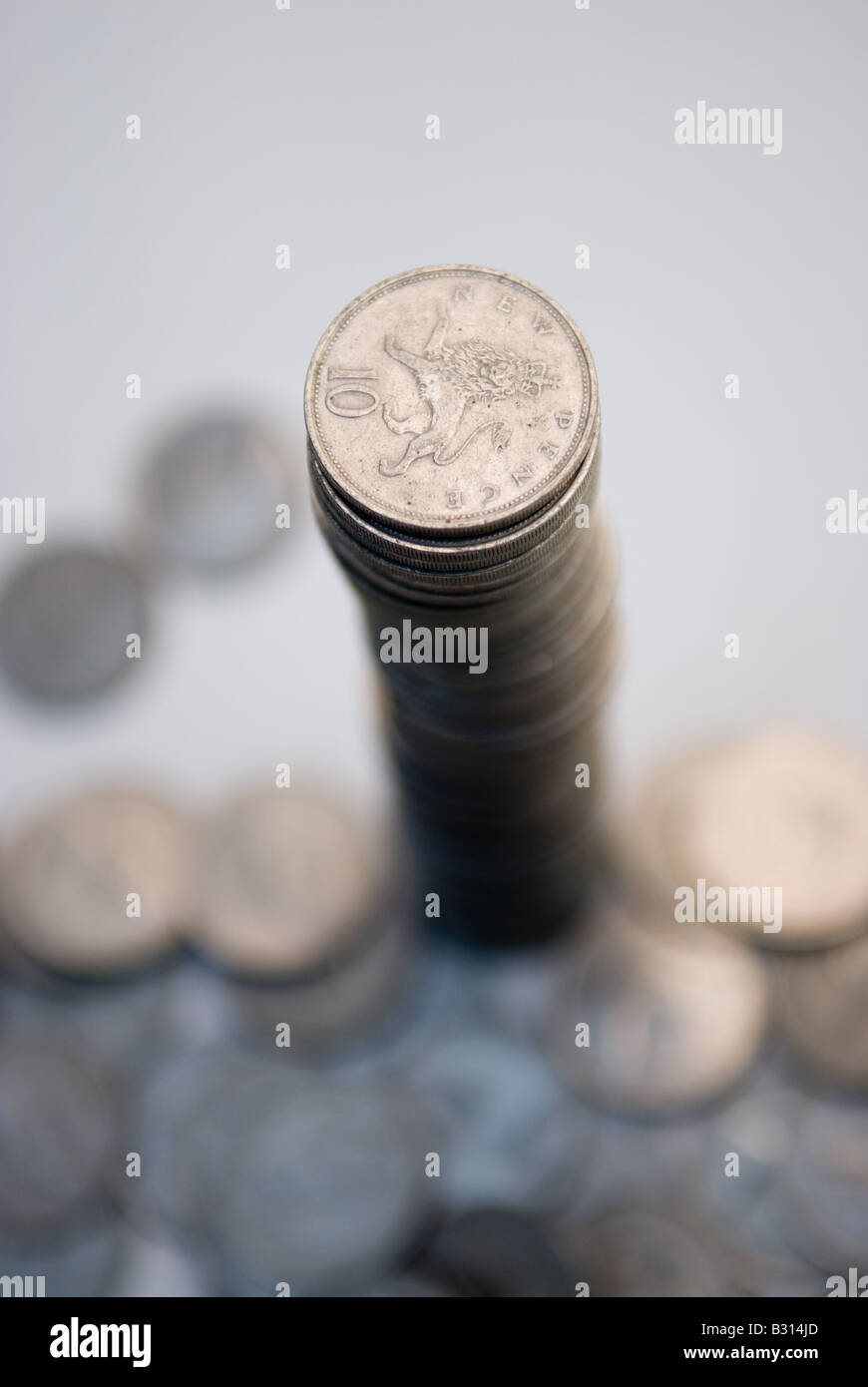 stack of ten pence coins Stock Photo - Alamy