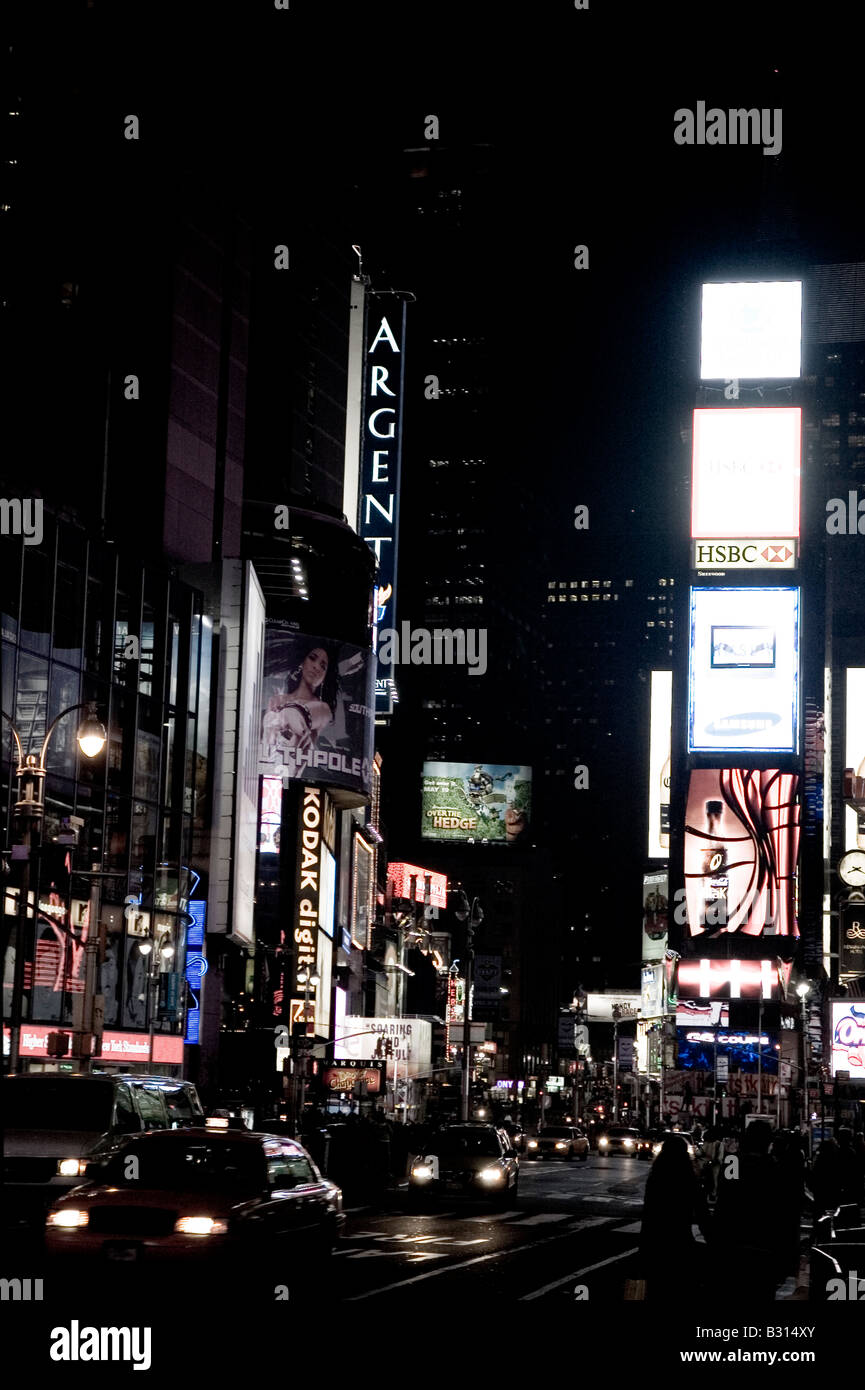 times square at night Stock Photo - Alamy