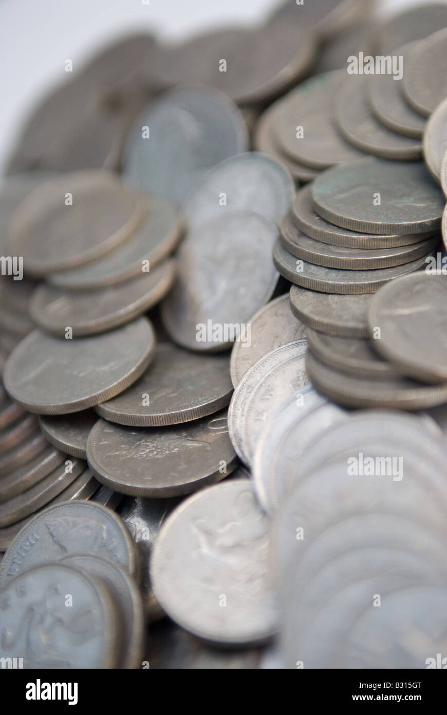 British 10p coins Stock Photo - Alamy