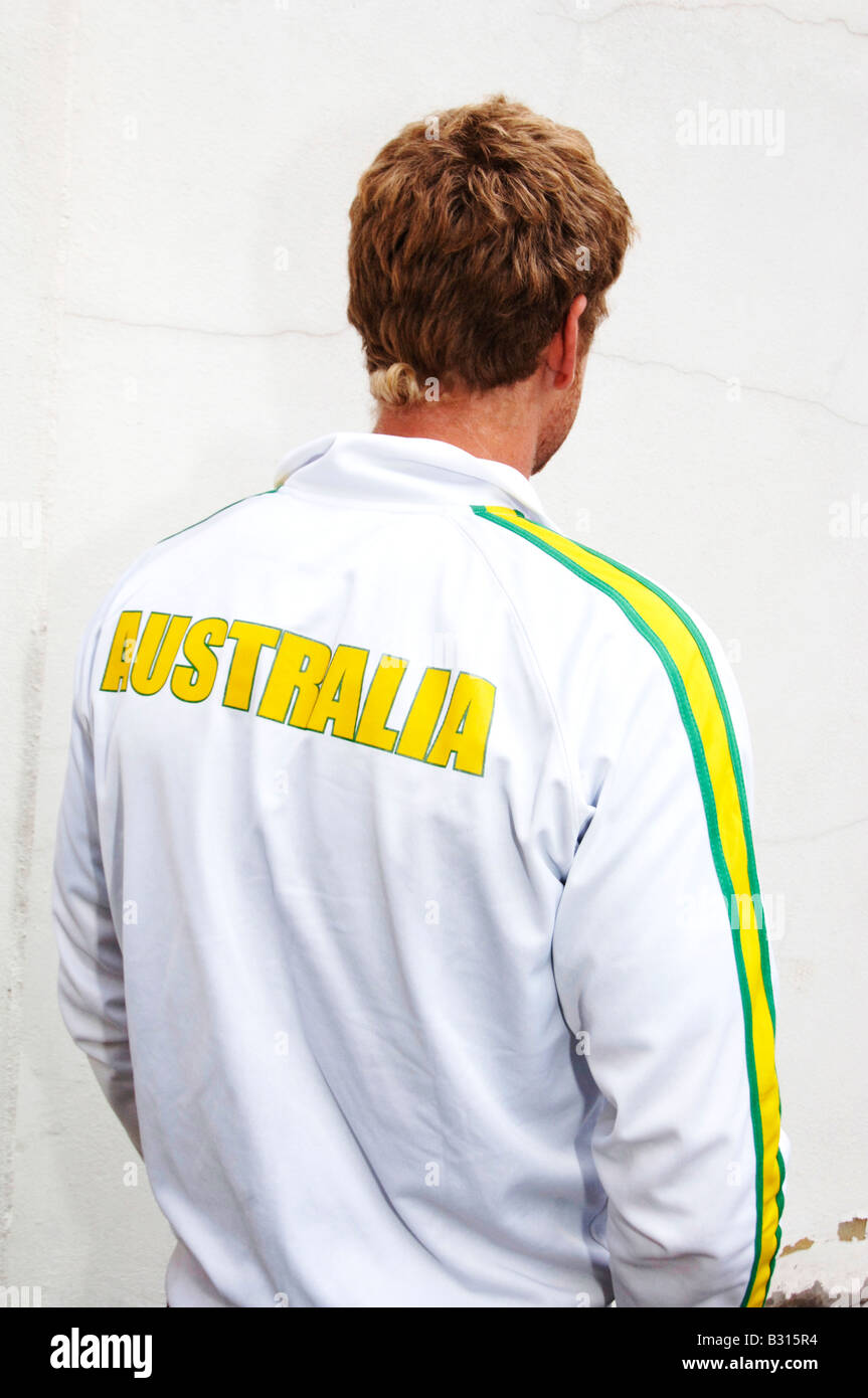 Young man wearing Australia jumper Stock Photo - Alamy