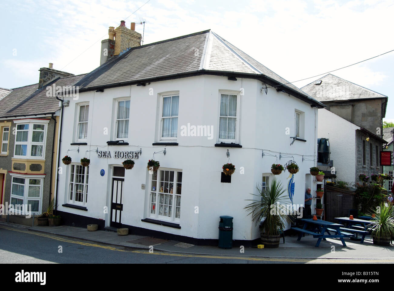 The Seahorse pub in New Quay Stock Photo - Alamy