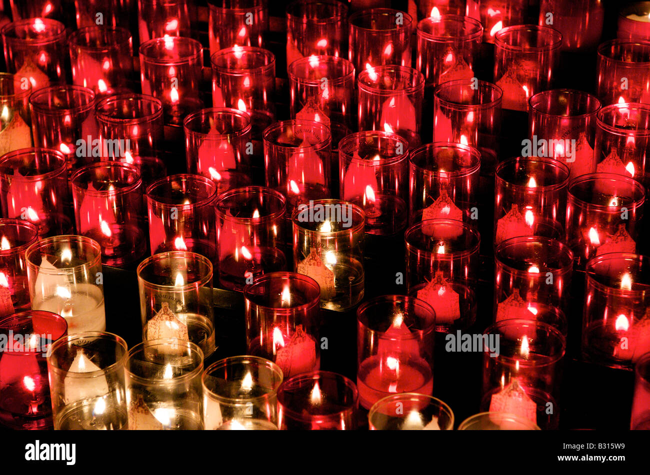 Candles in The Cathedral of Our Lady of Chartres in France Stock Photo ...