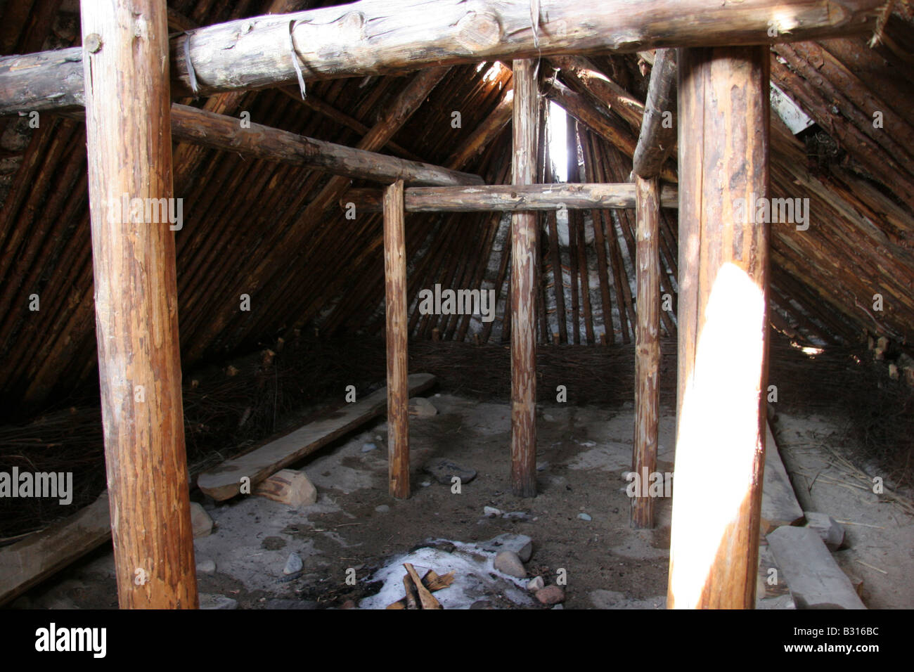 Inside a pre historic stone age settlement in northern Finland Stock ...