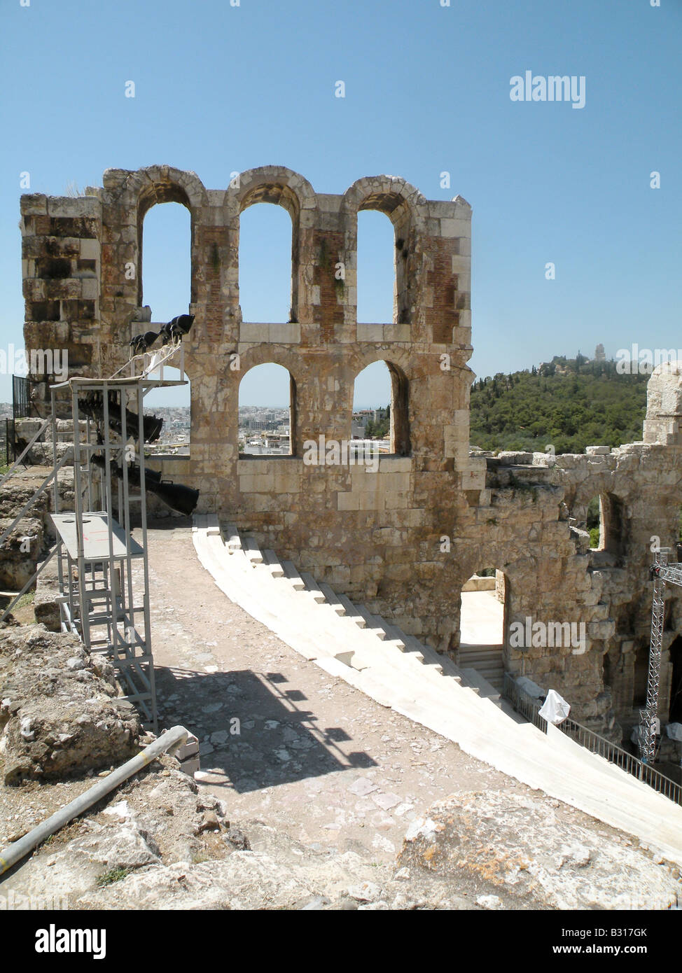 Theatre of Herodes Atticus at the acropolis of Athens Greece Stock ...