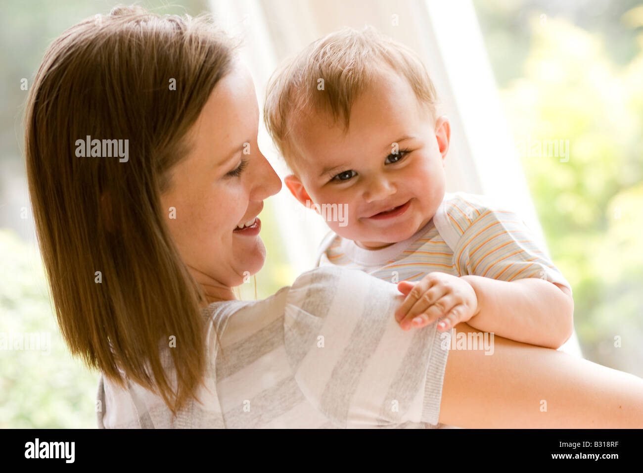 portrait of mother and baby Stock Photo - Alamy