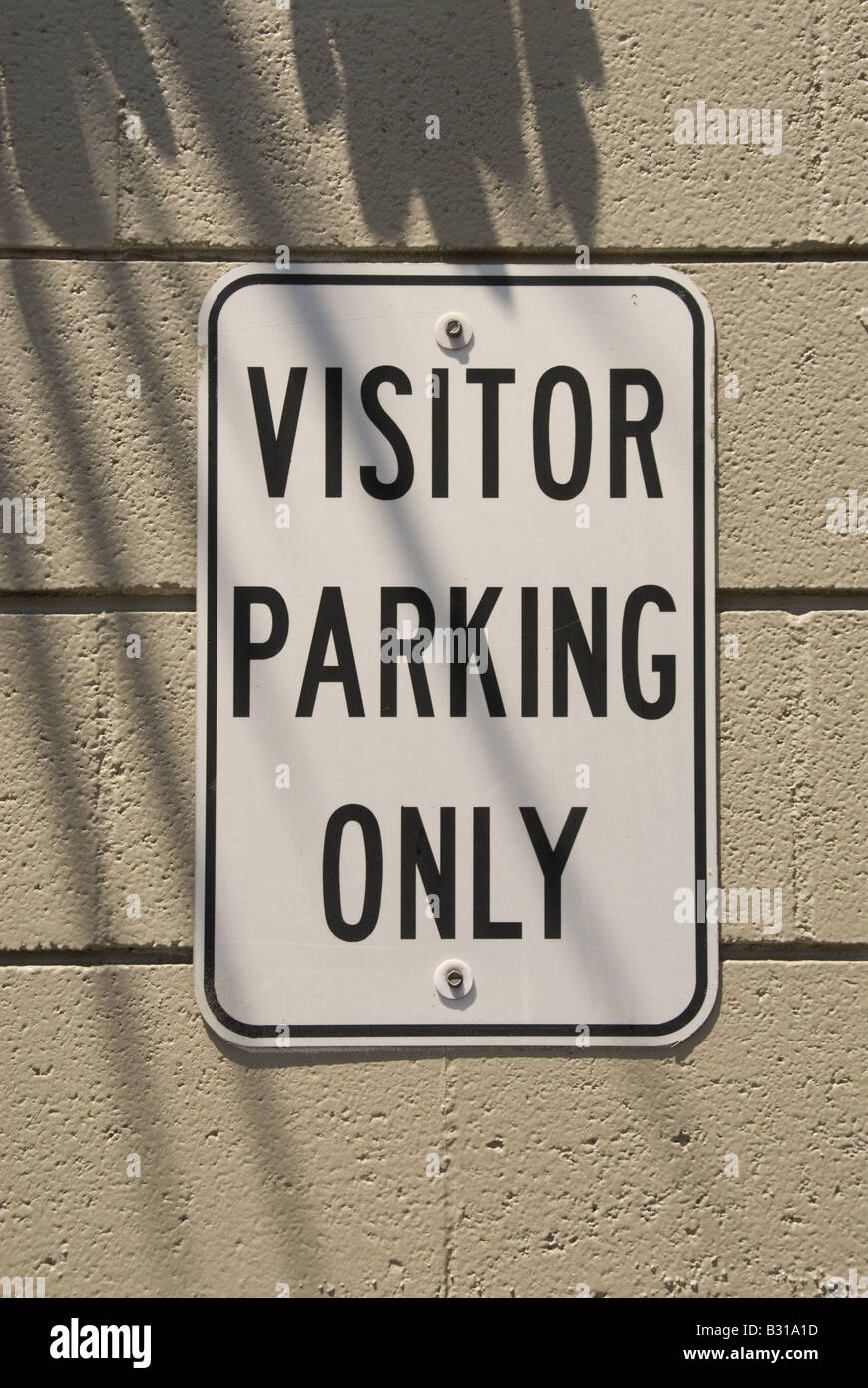 "Visitor Parking Only" sign Stock Photo - Alamy