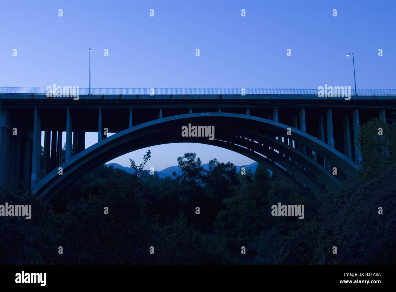 Bridge at dusk Stock Photo - Alamy
