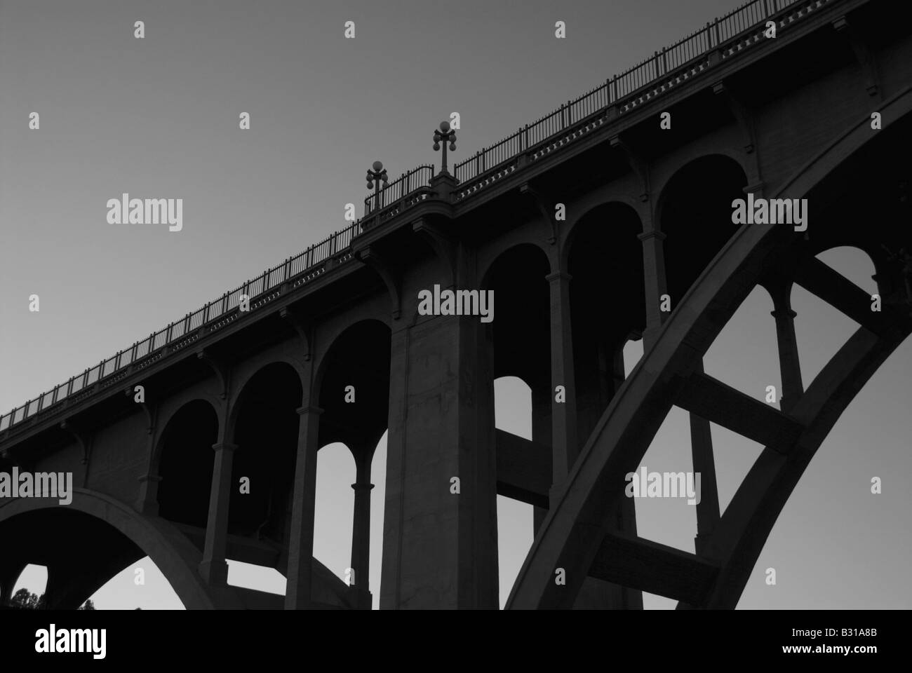 Below the bridge view Black and White Stock Photos & Images - Alamy