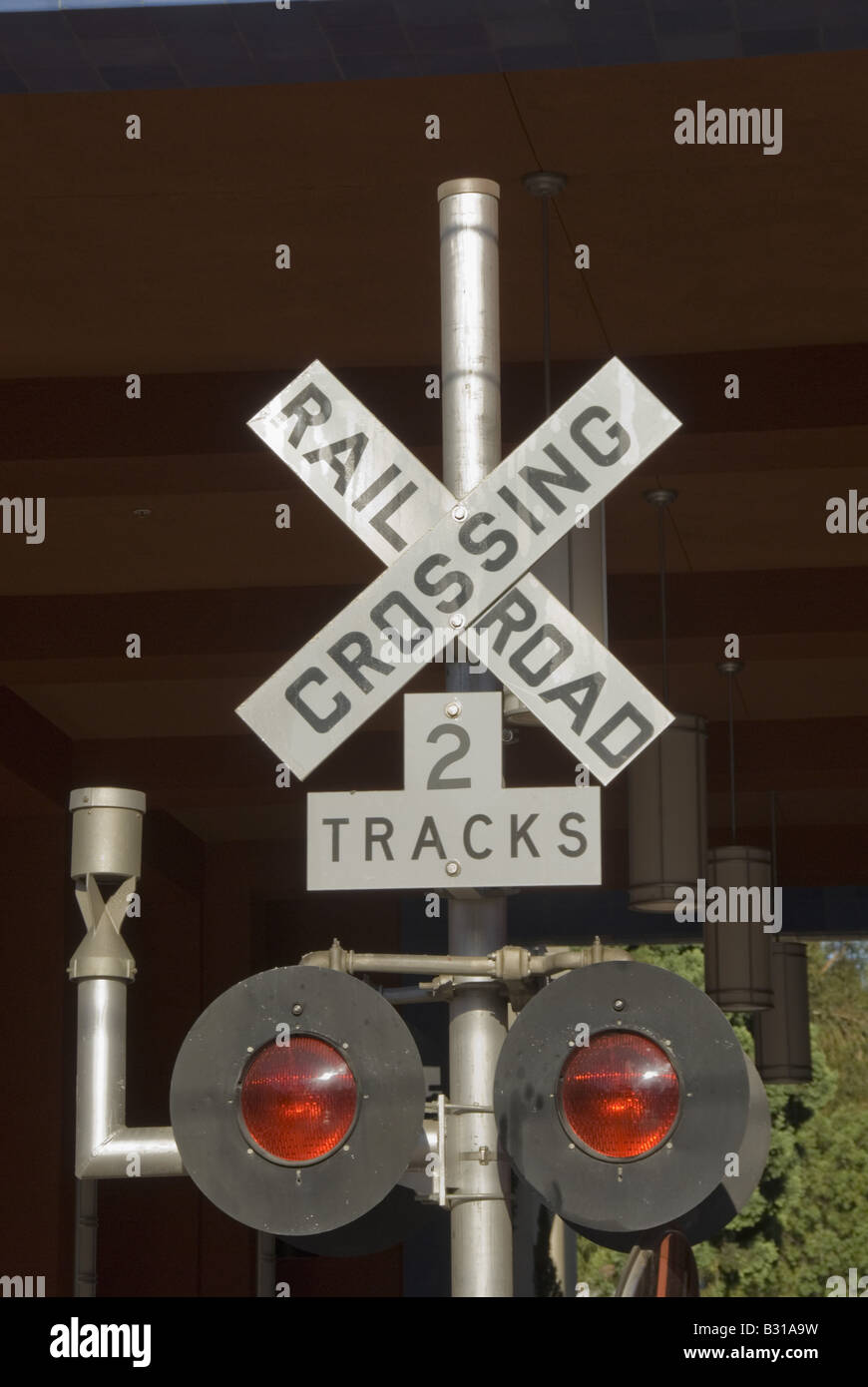 Railroad crossing sign Stock Photo - Alamy