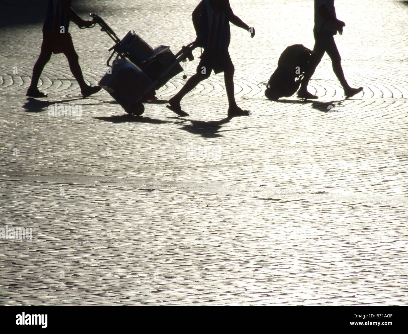 one person walking in street in city town Stock Photo - Alamy