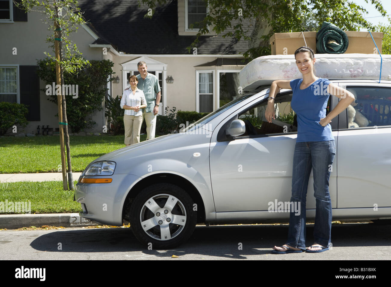 Goodbye and parents hi-res stock photography and images - Alamy